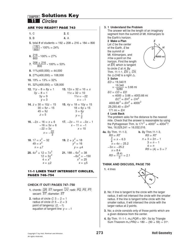 CH 11 Solution Key | PDF | Circle | Trigonometric Functions