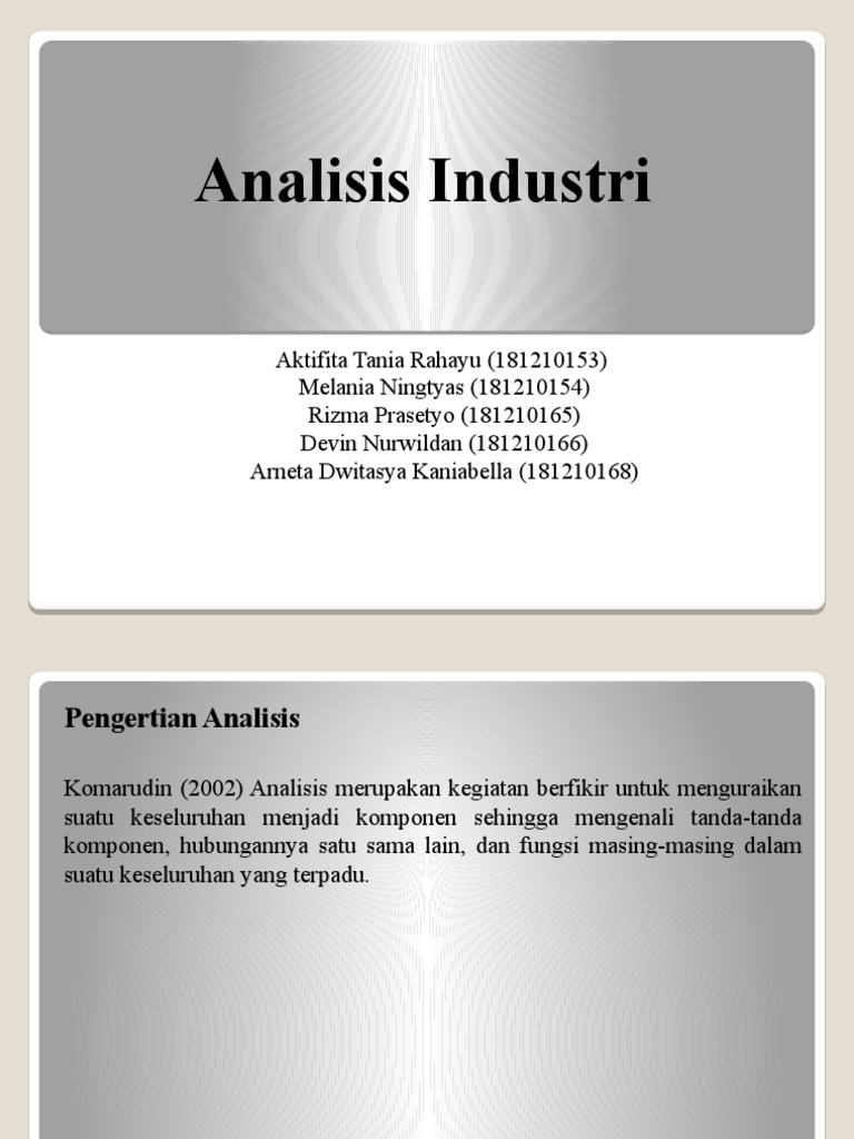 Kelompok 3 Analisis Industri | PDF