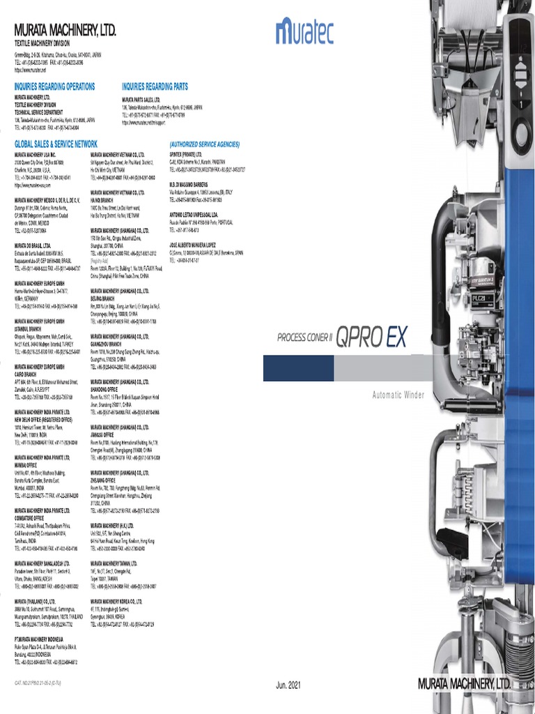 Murata QPRO EX Automatic Winder Overview | PDF | Feedback | Yarn