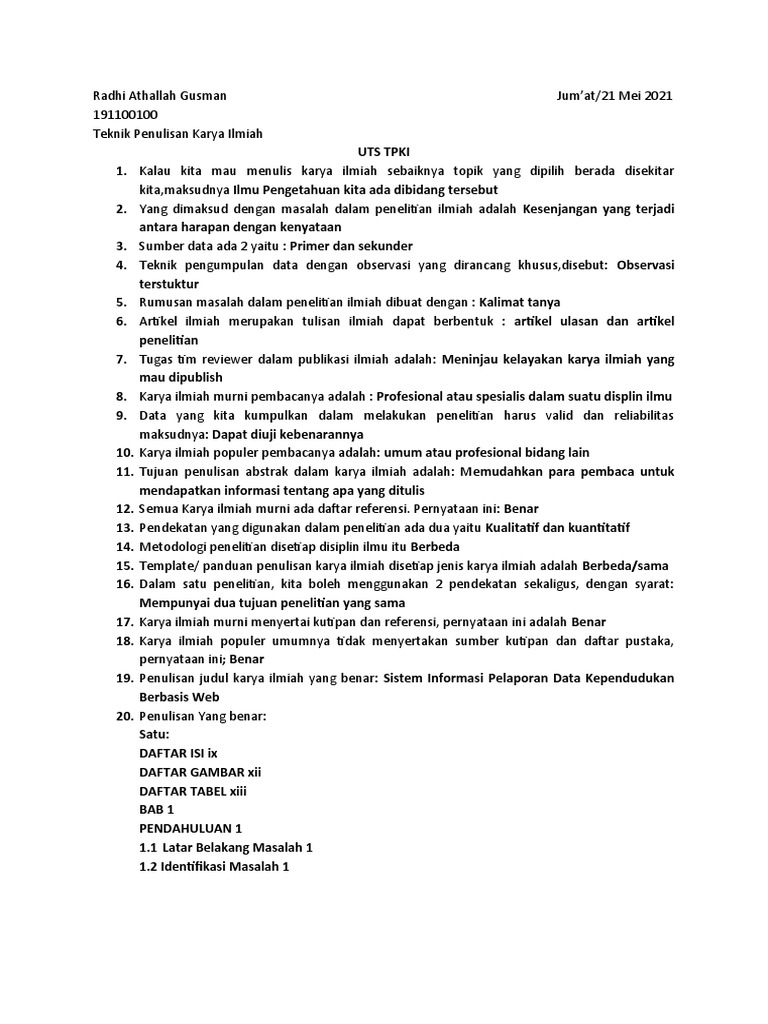 Uts Tpki | PDF | Komputer