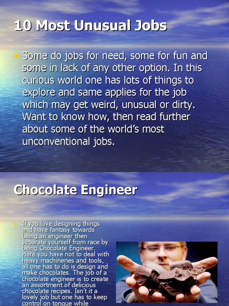 10 Most Unusual Jobs | PDF