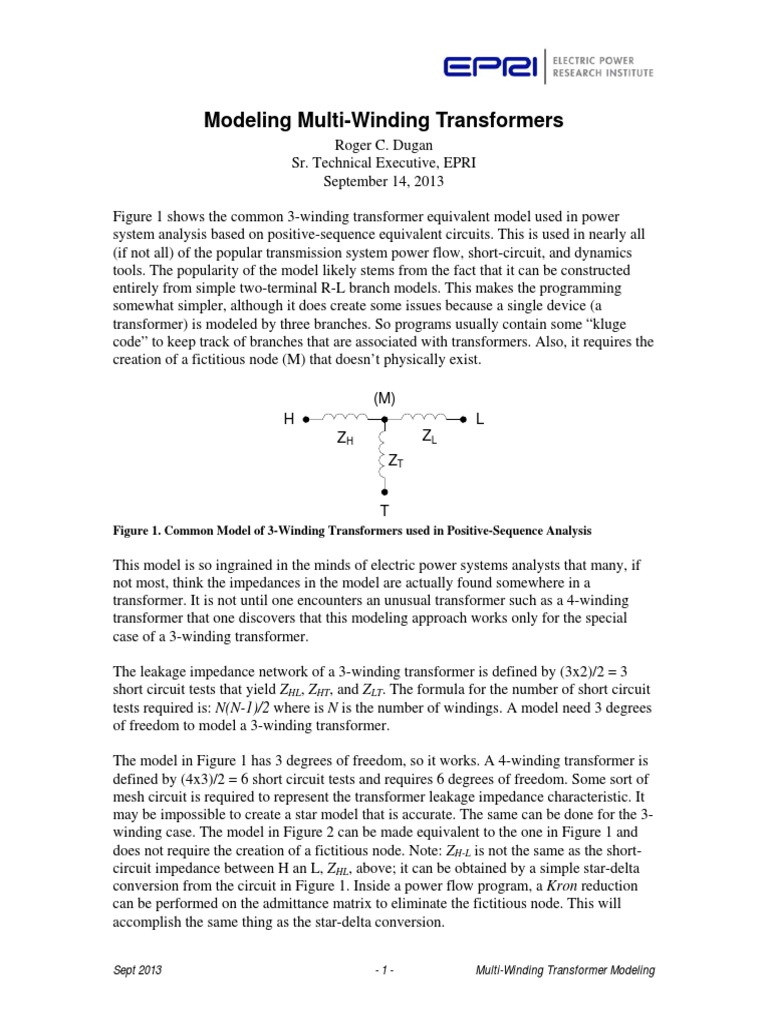 Modeling Multi-Winding Transformers | PDF | Transformer | Electrical Impedance