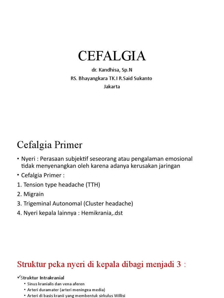 Cefalgia 1 | PDF