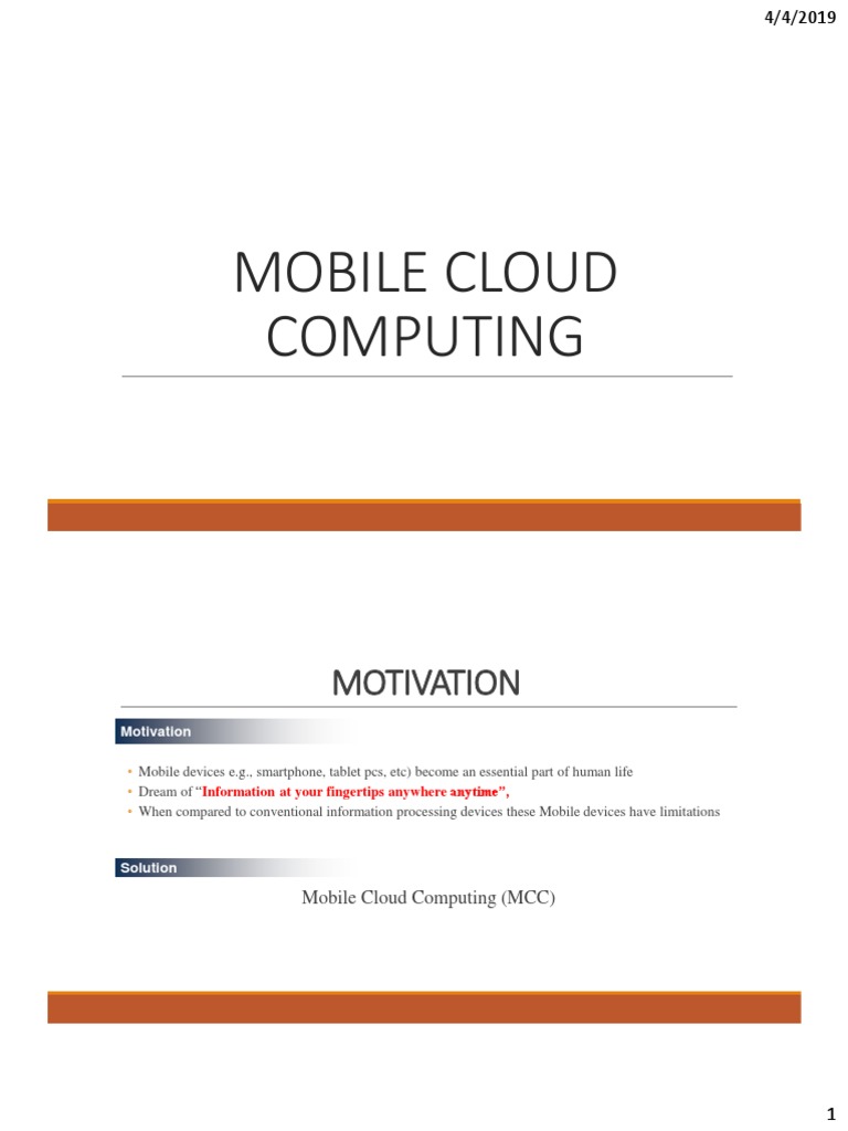 Mobile Cloud Computing Descargar Gratis Pdf Mobile Computing Cloud Computing