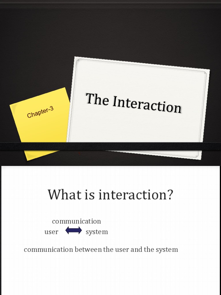 Chapter 3 - Interaction | PDF | Menu (Computing) | Window (Computing)