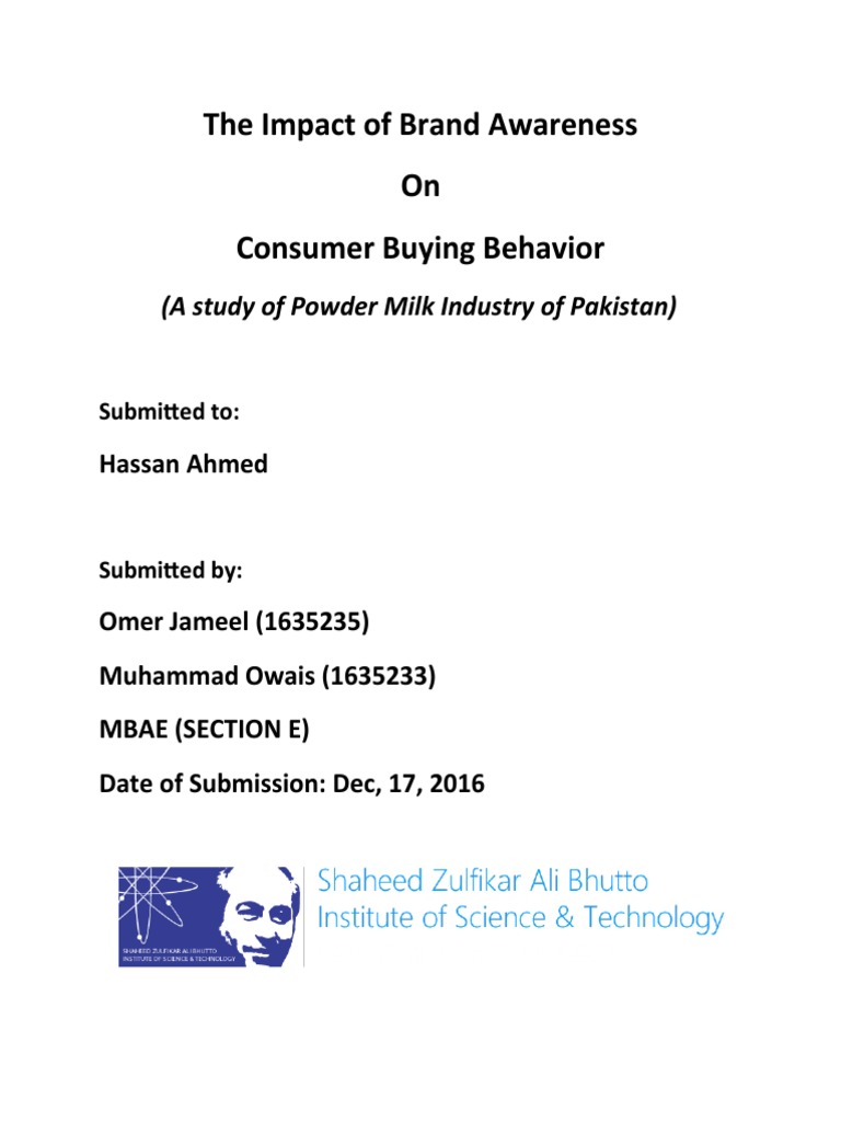 Brand Awareness in Powder Milk Sales | PDF | Survey Methodology ...