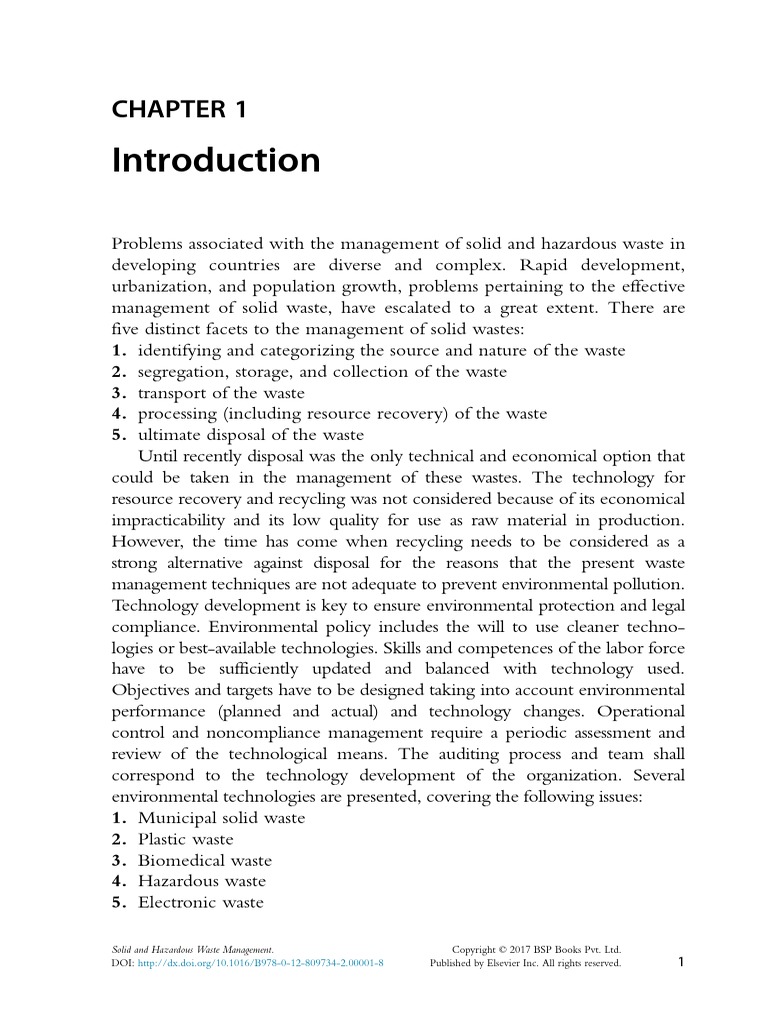 Chapter 1 - Introduction - 2017 - Solid and Hazardous Waste Management ...