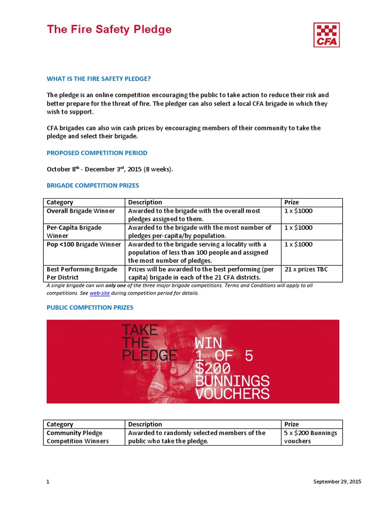 What Is The Fire Safety Pledge? | PDF