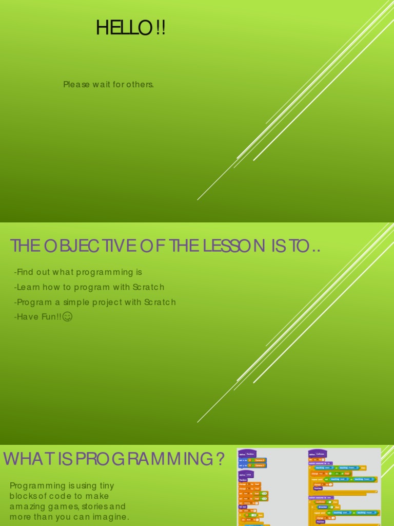 Hello!!: Please Wait For Others | PDF