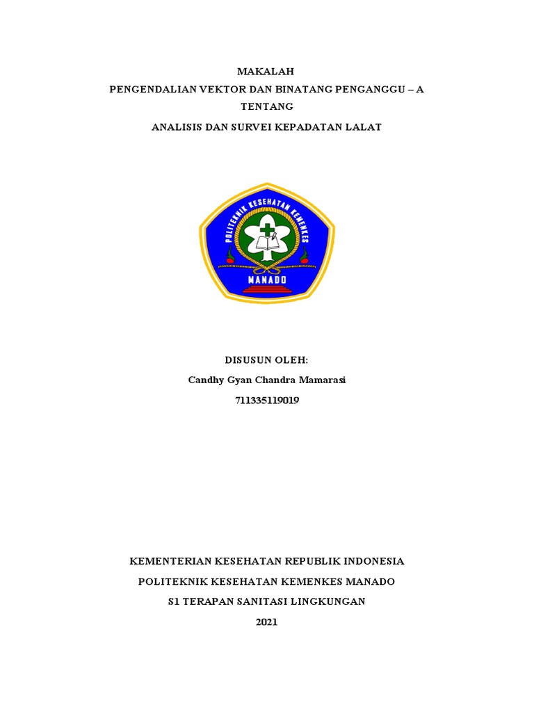 MAKALAH Survei Kepadatan Lalat | PDF | Griya & Taman | Kesehatan Holistik