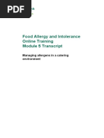 Allergen Management in Catering | PDF | Food Allergy | Sauce