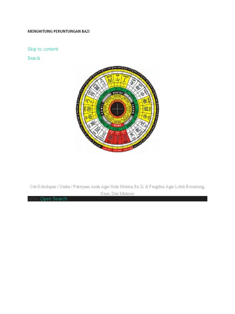 Menghitung Peruntungan Bazi | PDF
