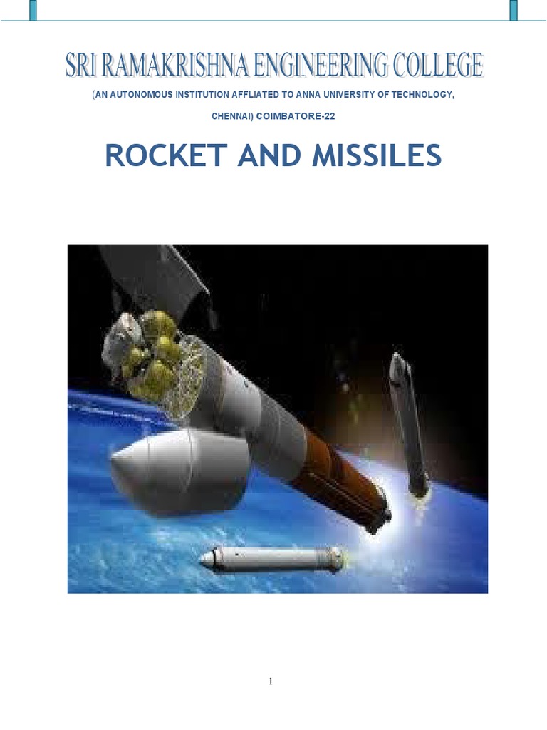 Rocket and Missile Engineering Notes | PDF | Rocket Engine | Rocket ...