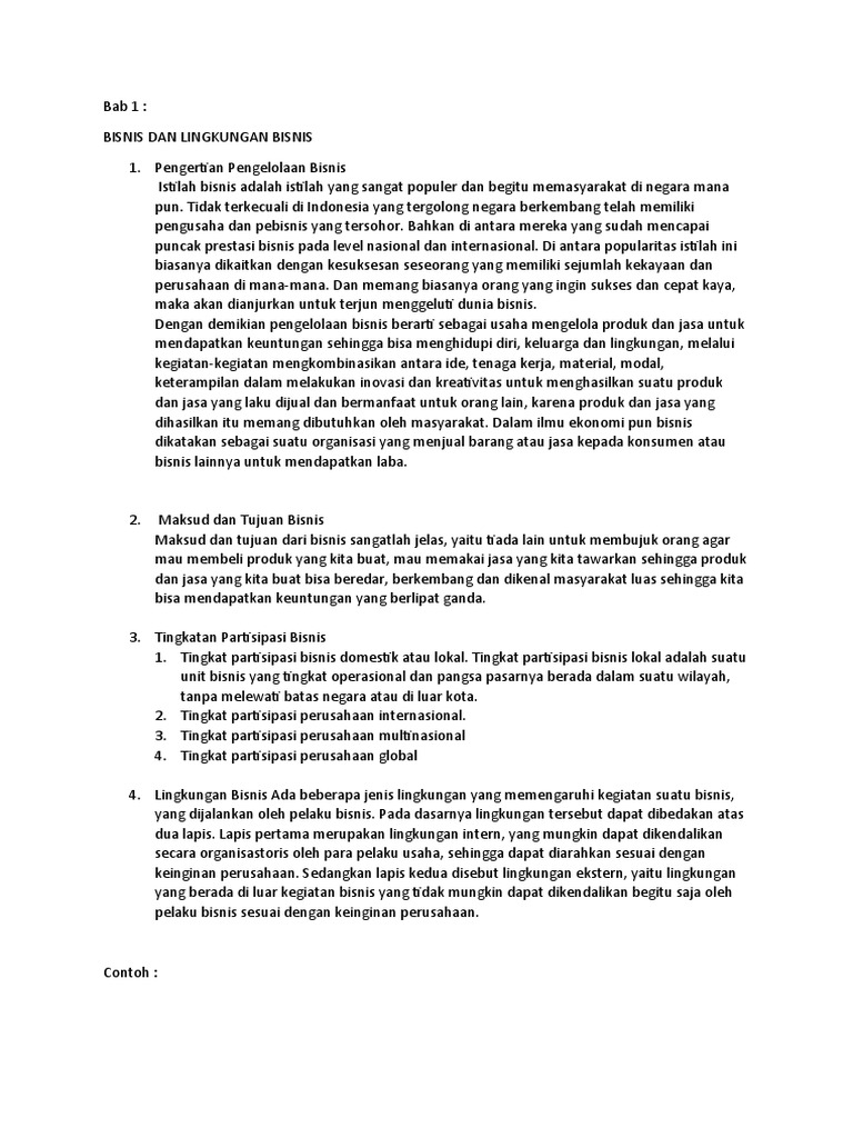 P. Bisnis TB 1 | PDF