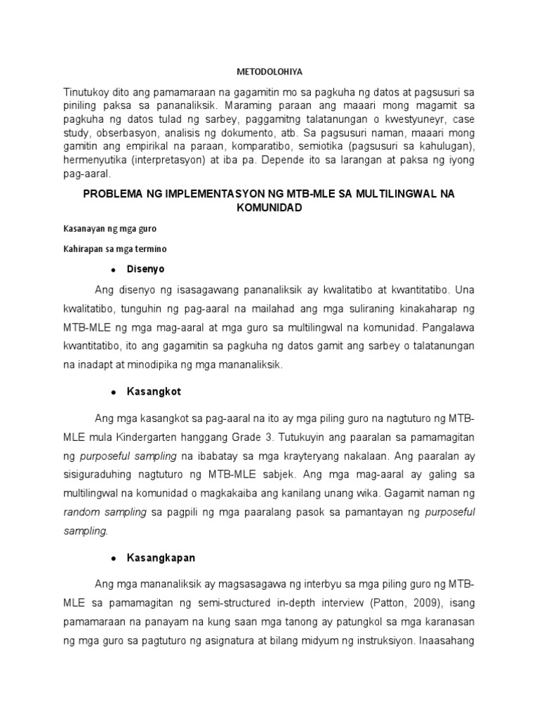 METODOLOHIYA | PDF