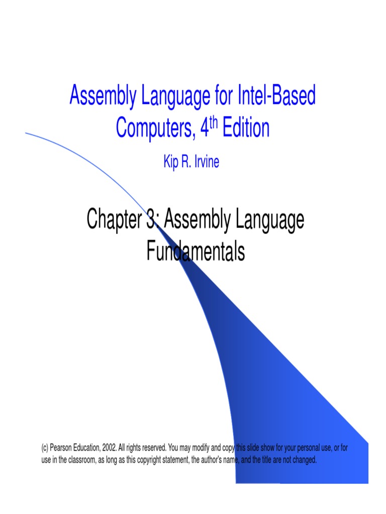 Assembly Language For Intel-Based Computers, 4 Edition | PDF | Assembly ...