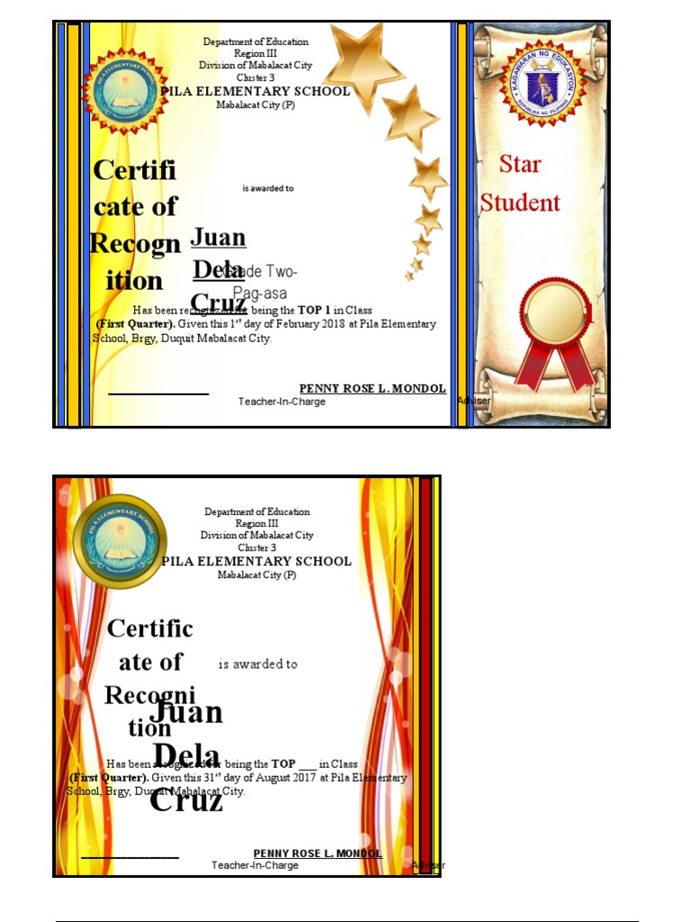 Award Certificates EDITABLE | PDF | Christian Denominational Families ...