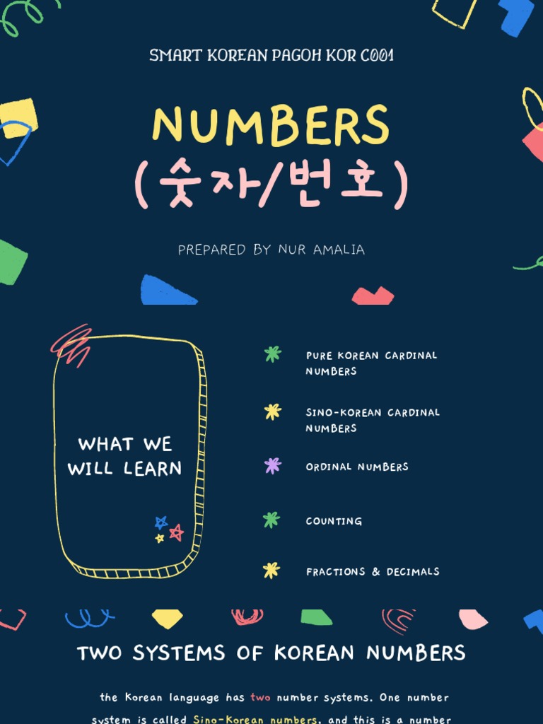 (Kor C001) Korean Numbers | PDF | Korean Language | Languages