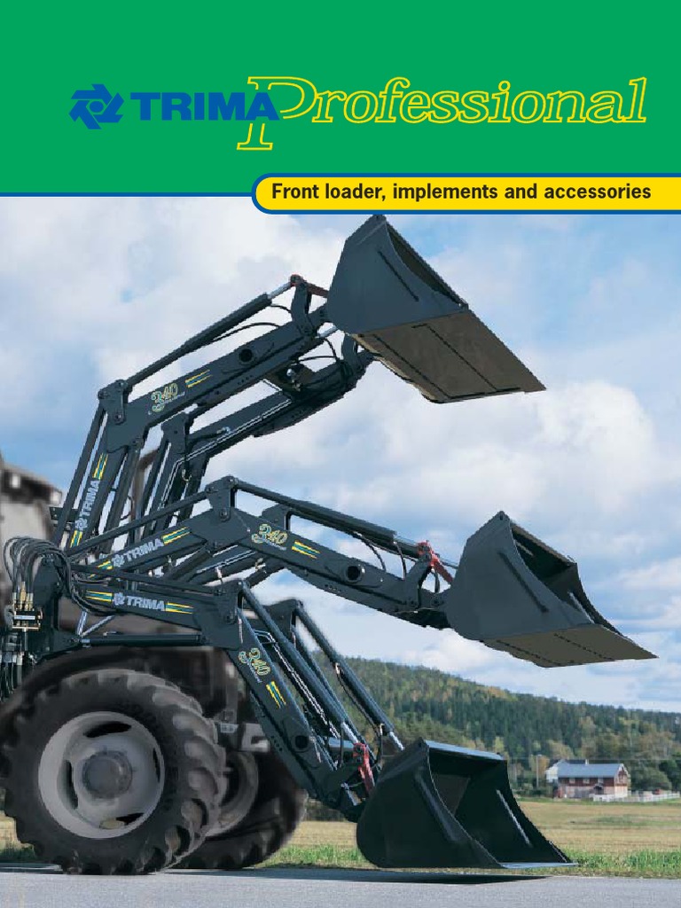 TRIMA Front End Loadres & Implements | PDF | Loader (Equipment) | Tractor