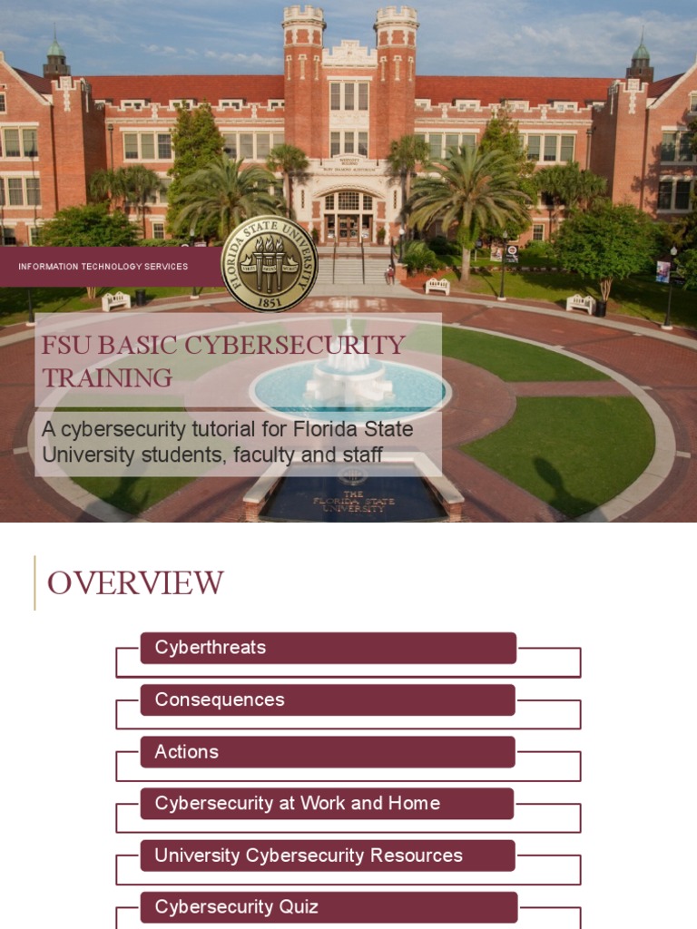 Fsu Basic Cybersecurity Training: A Cybersecurity Tutorial For Florida ...