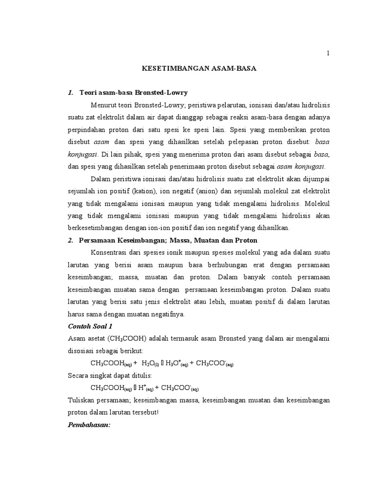 MP4. Kesetimbangan Asam-Basa | PDF