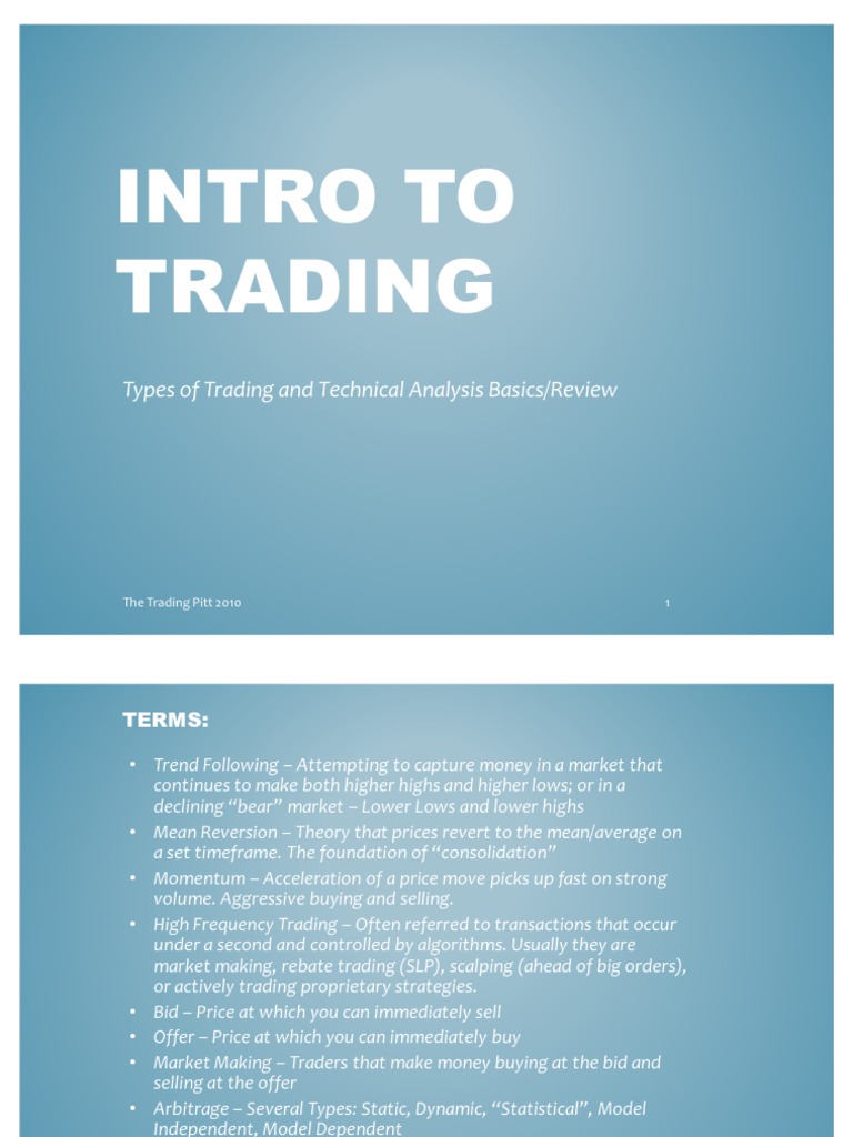 Trading Patterns and TA Take Home Review | Download Free PDF ...