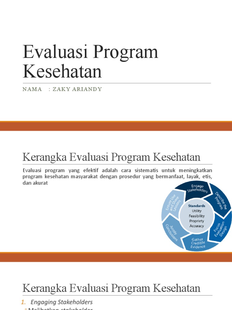 Kerangka Evaluasi Dan Monitoring Program Kesehatan | PDF