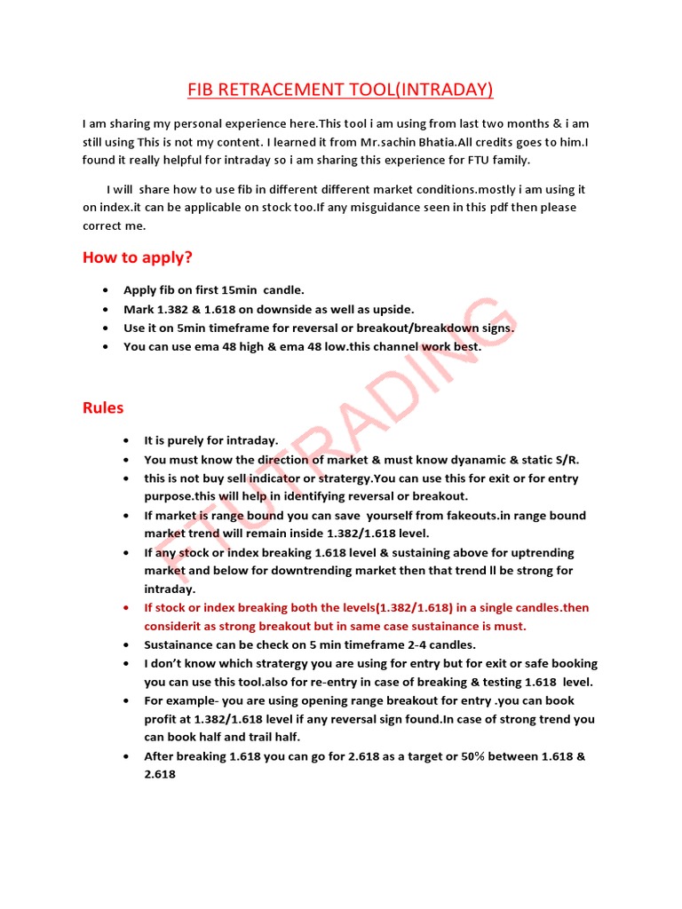 Fib Retracement Tool | PDF