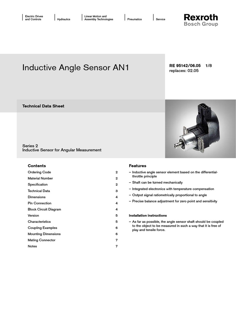 Inductive Angle Sensor | PDF | Electrical Connector | Sensor