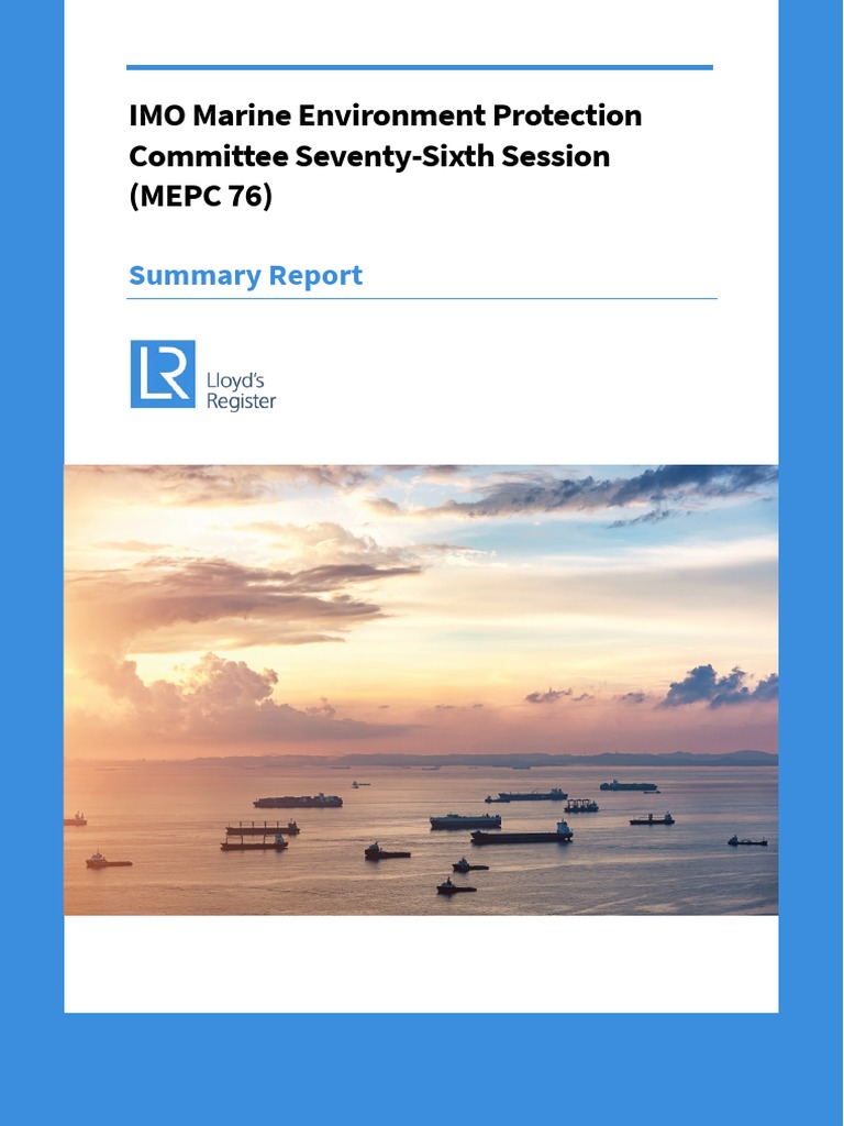 IMO Marine Environment Protection Committee Seventy-Sixth Session (MEPC ...