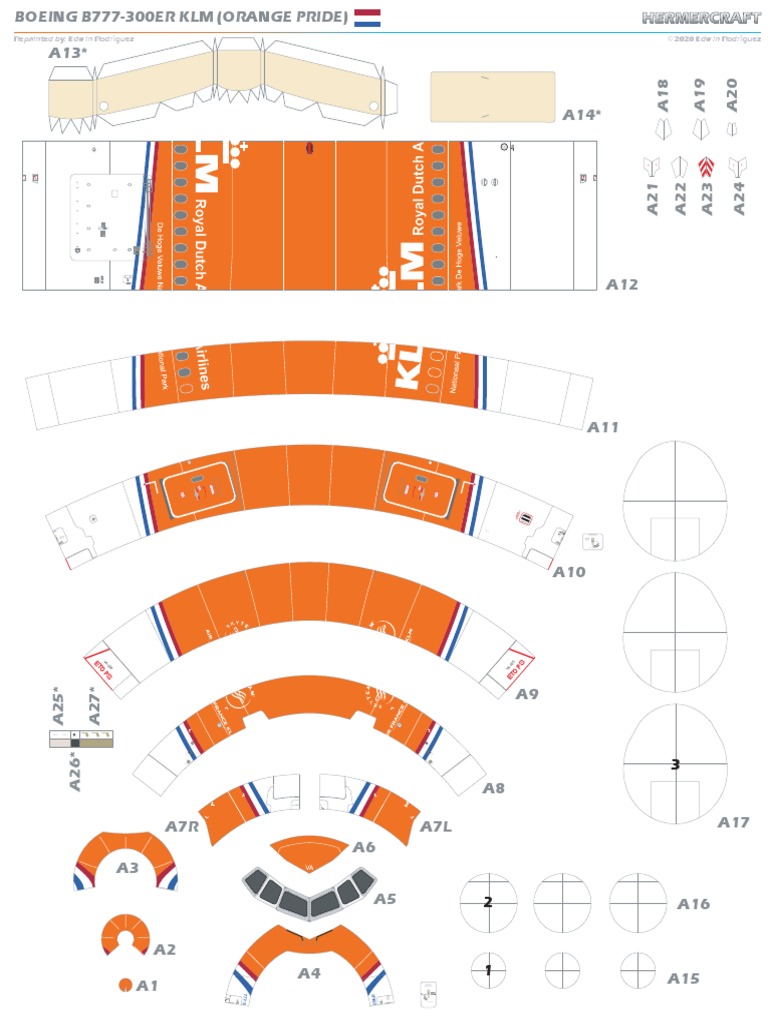 Boeing 777-300ER KLM Orange Pride | PDF | Sports