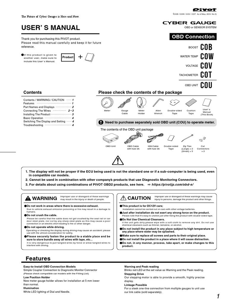Cob Cow Cov Cot Cou: User' S Manual | PDF | Electrical Connector ...