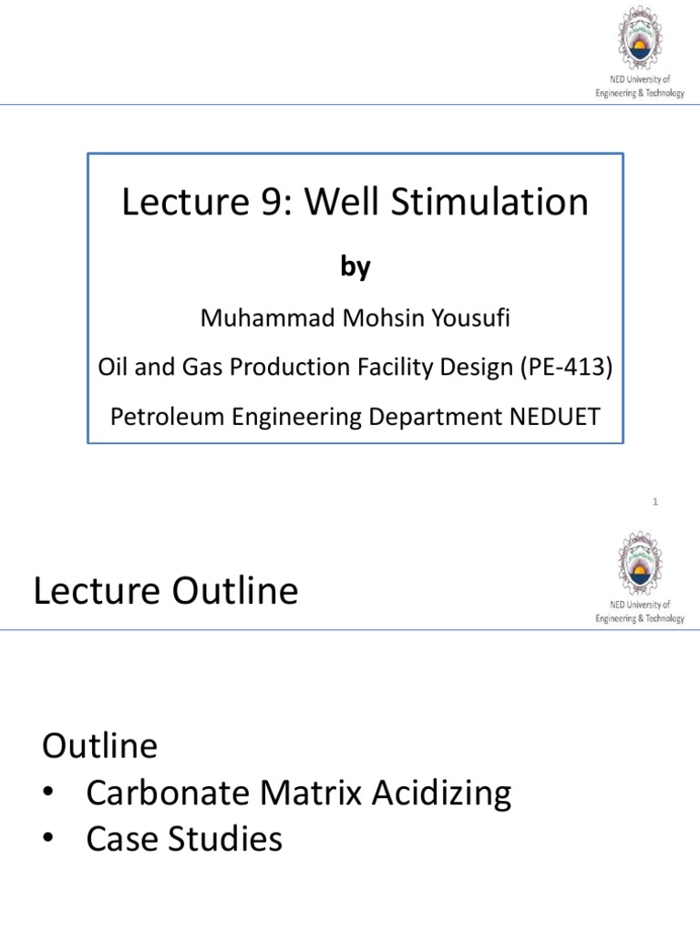 Lecture 9 Well Stimulation | PDF | Oil Well | Emulsion