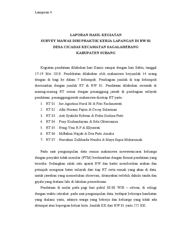 Lampiran 4 Laporan Hasil Kegiatan SMD PKL | PDF
