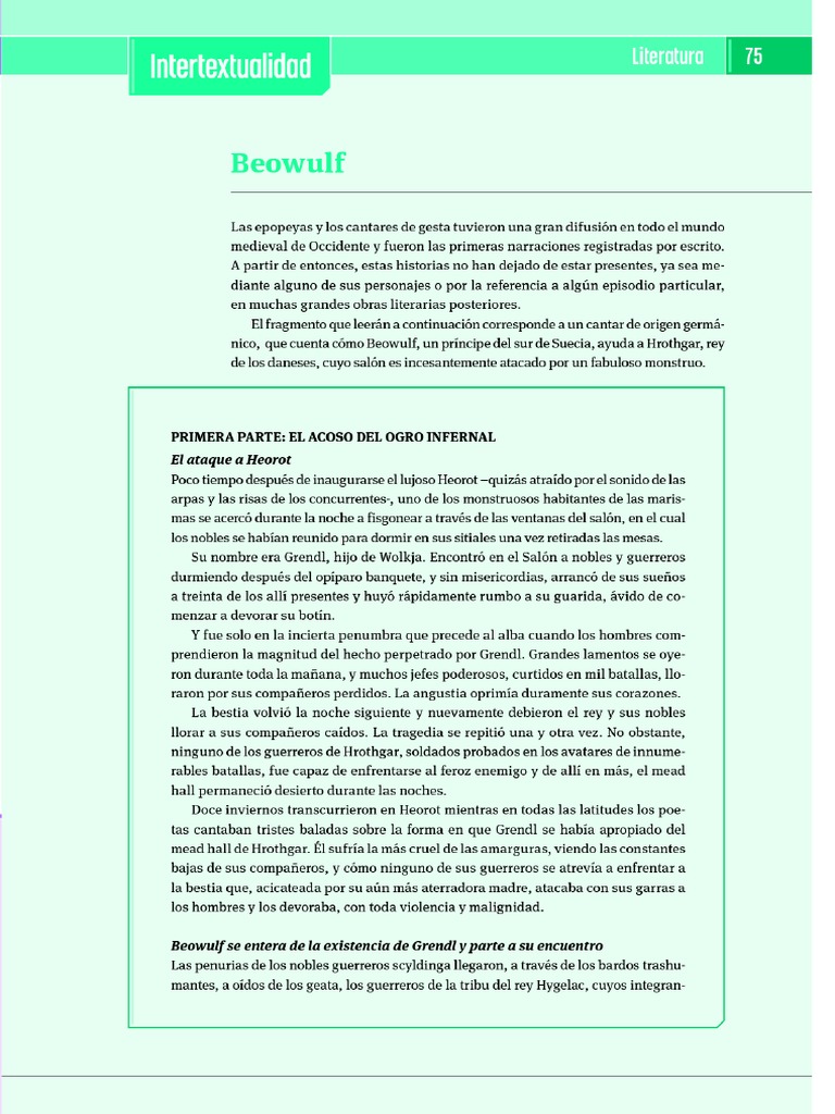 Beowulf Cosmovisión Épica | PDF