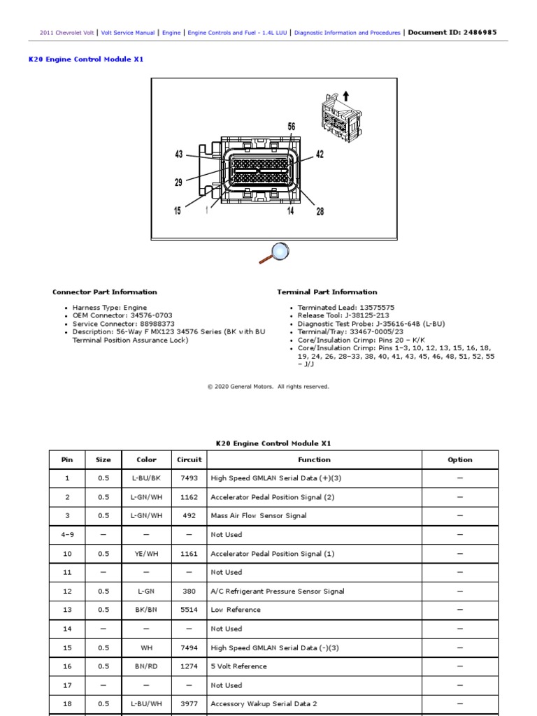 K20 Engine Control Module X1 | PDF | Electrical Connector | Throttle