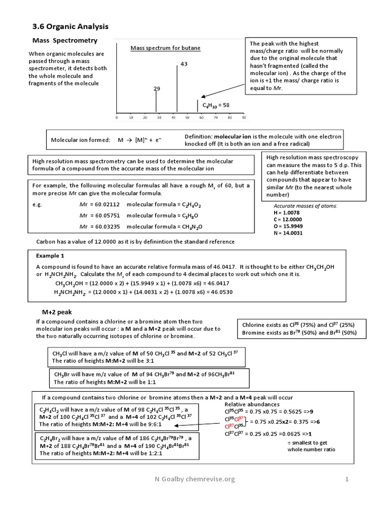3.6 Revision Guide Organic Analysis Aqa | PDF | Molecules | Absorption ...