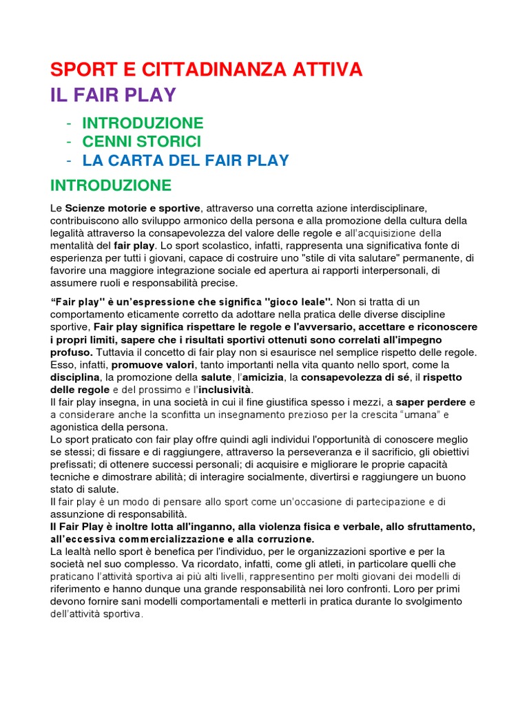 Il Fair Play | PDF