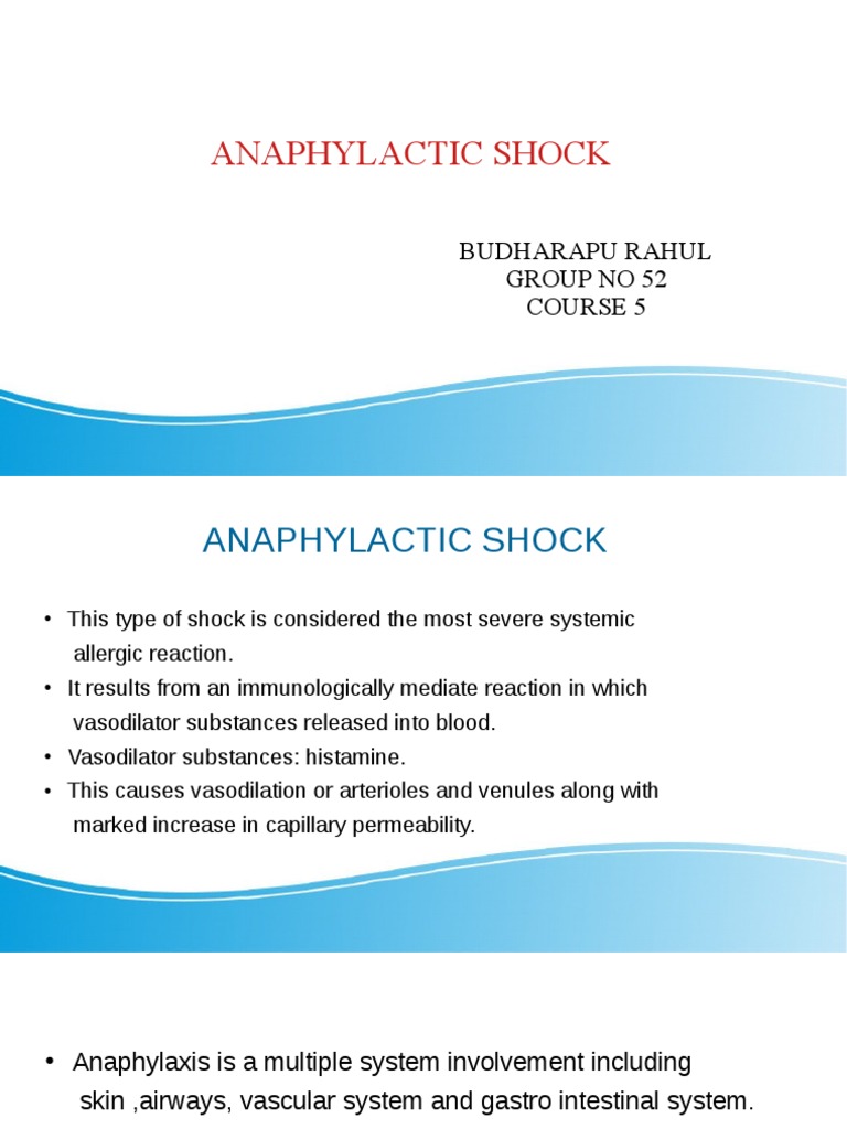 Anaphylactic Shock | PDF | Physiology | Rtt