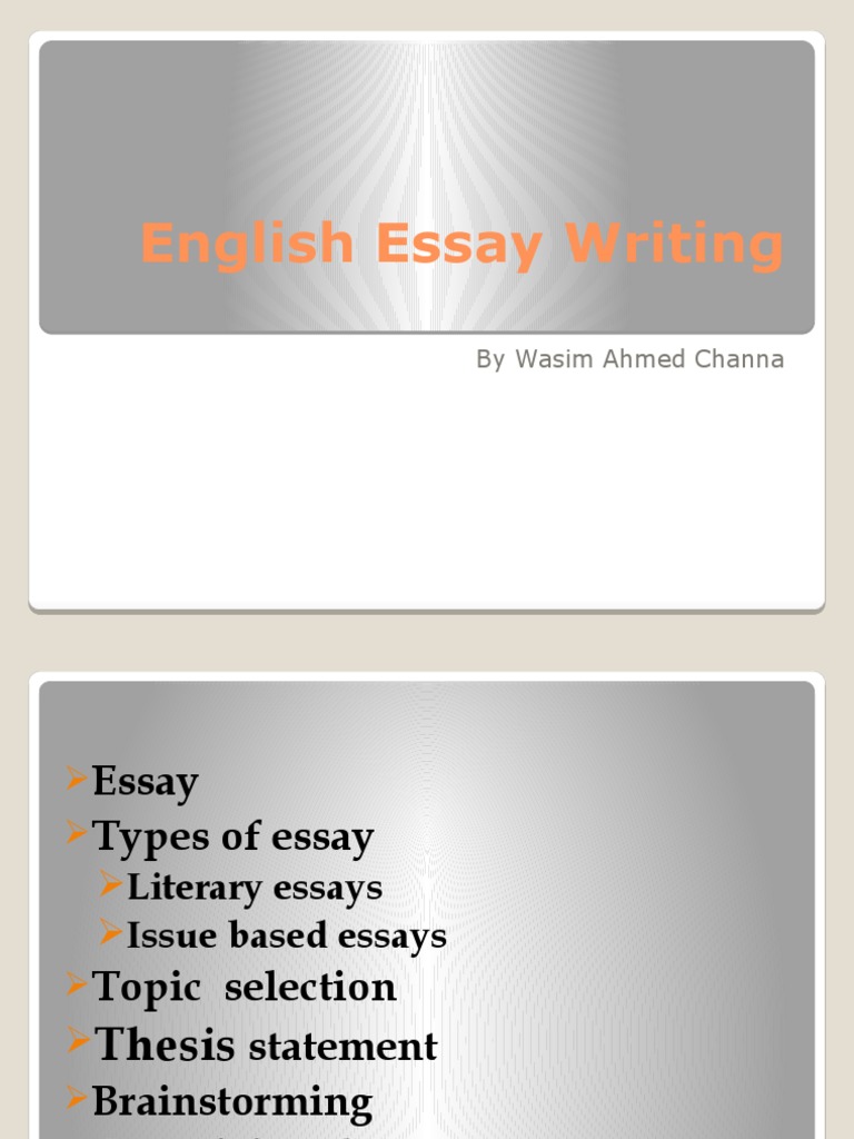 English Essay Writing: by Wasim Ahmed Channa | PDF | Essays | Paragraph