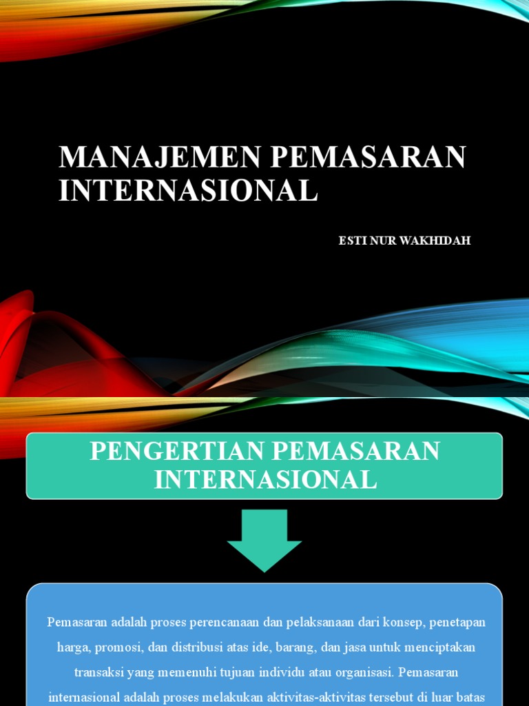 Manajemen Pemasaran Internasional | PDF