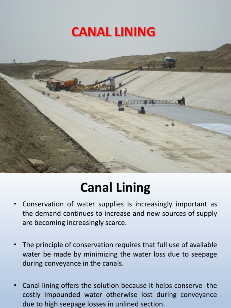Canal Lining | PDF | Concrete | Soil Mechanics