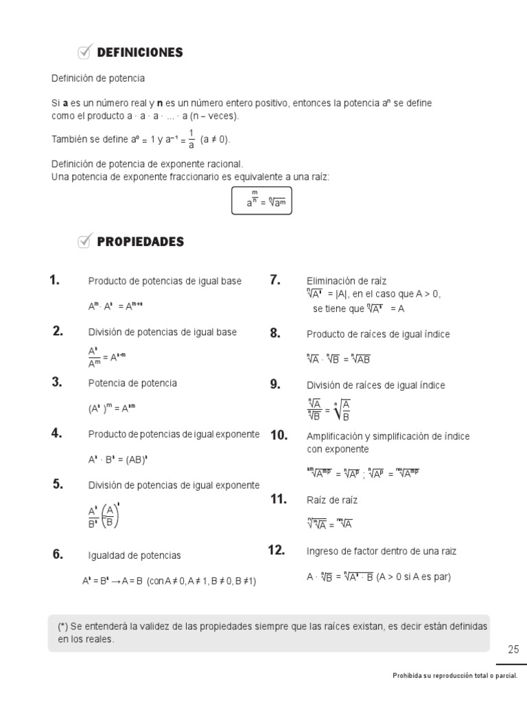 Cuadernillo Matematica - Eje Numeros | PDF | Raíz cuadrada | Exponenciación