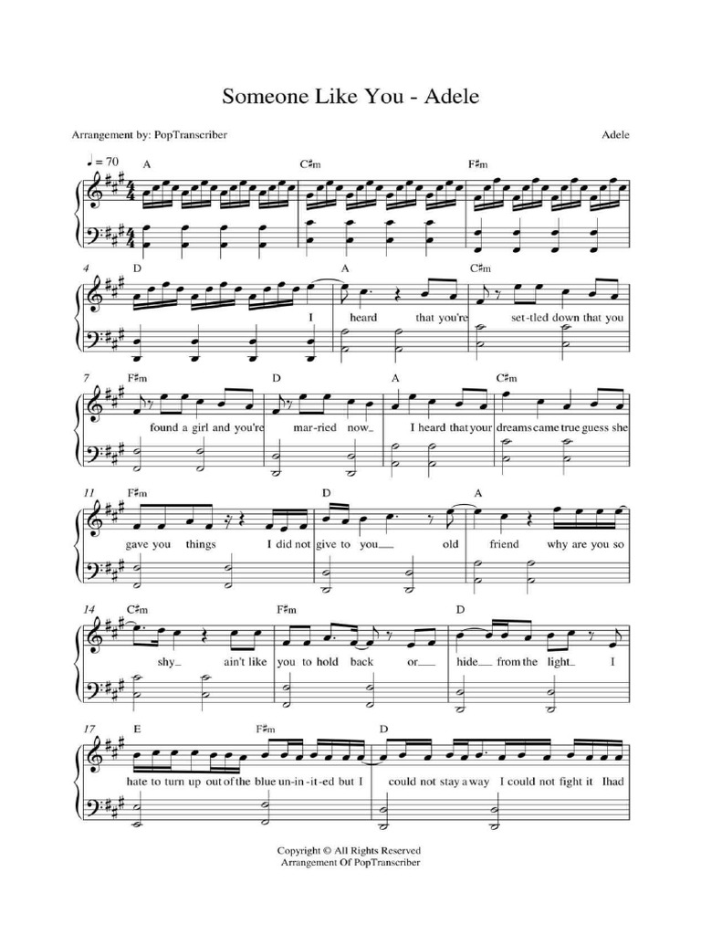 Adele Someone Like You | PDF