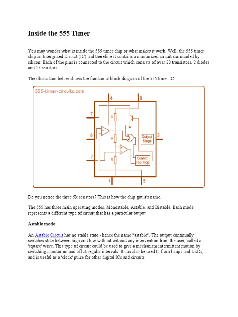Inside The 555 Timer | Download Free PDF | Electronic Design ...