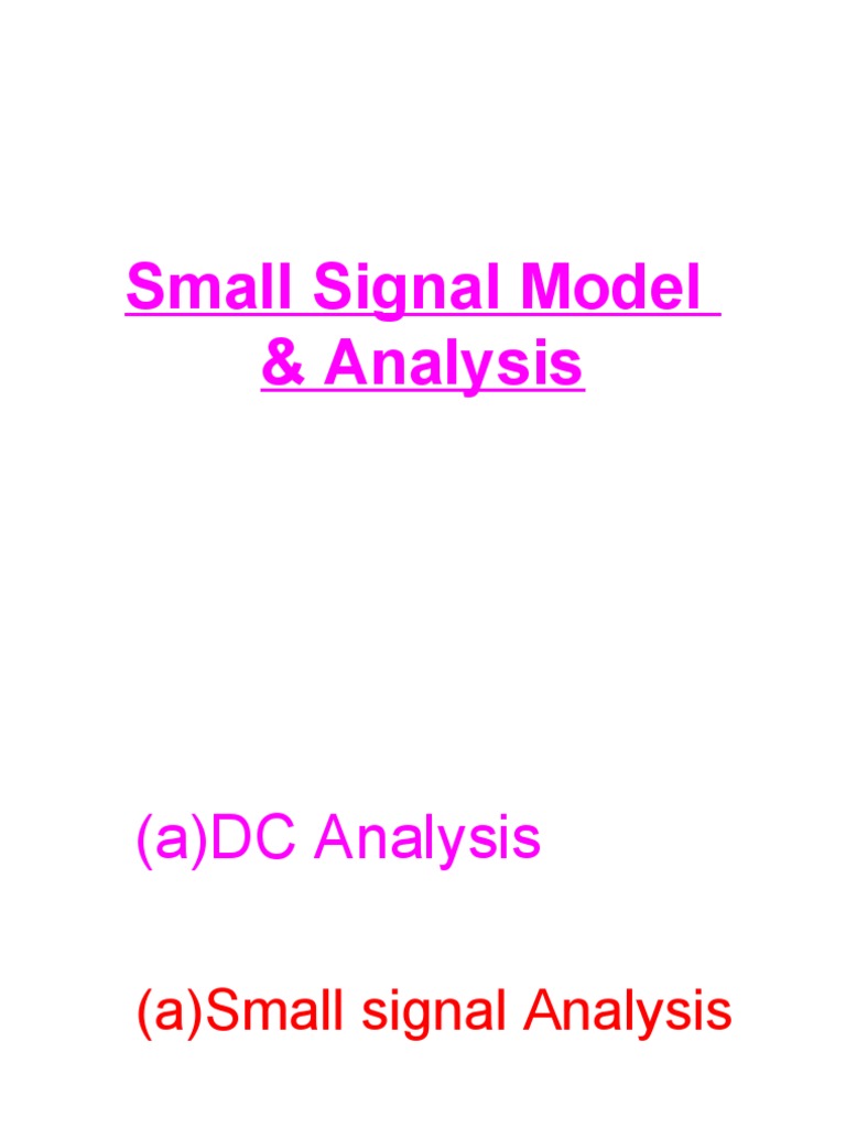Small Signal Analysis Section 5 6 | PDF | Bipolar Junction Transistor ...