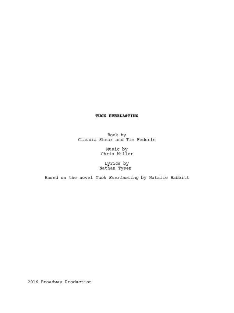 Tuck Everlasting | PDF | Works Based On Novels