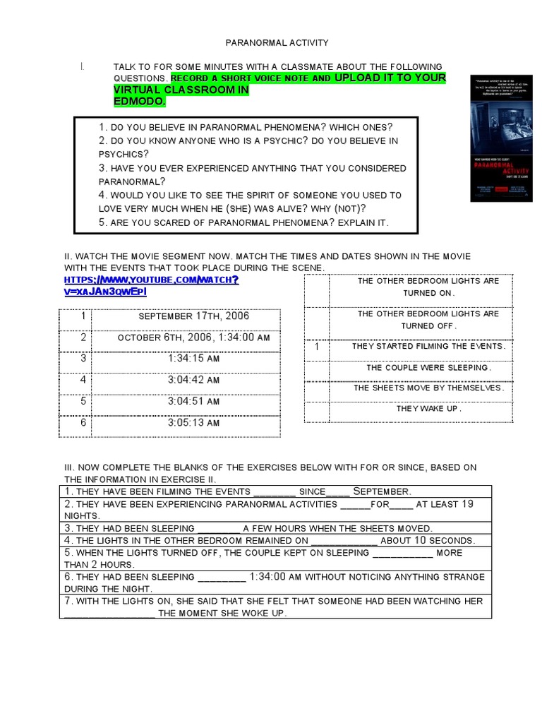 Paranormal Activity - Since X For | PDF | Religion & Spirituality