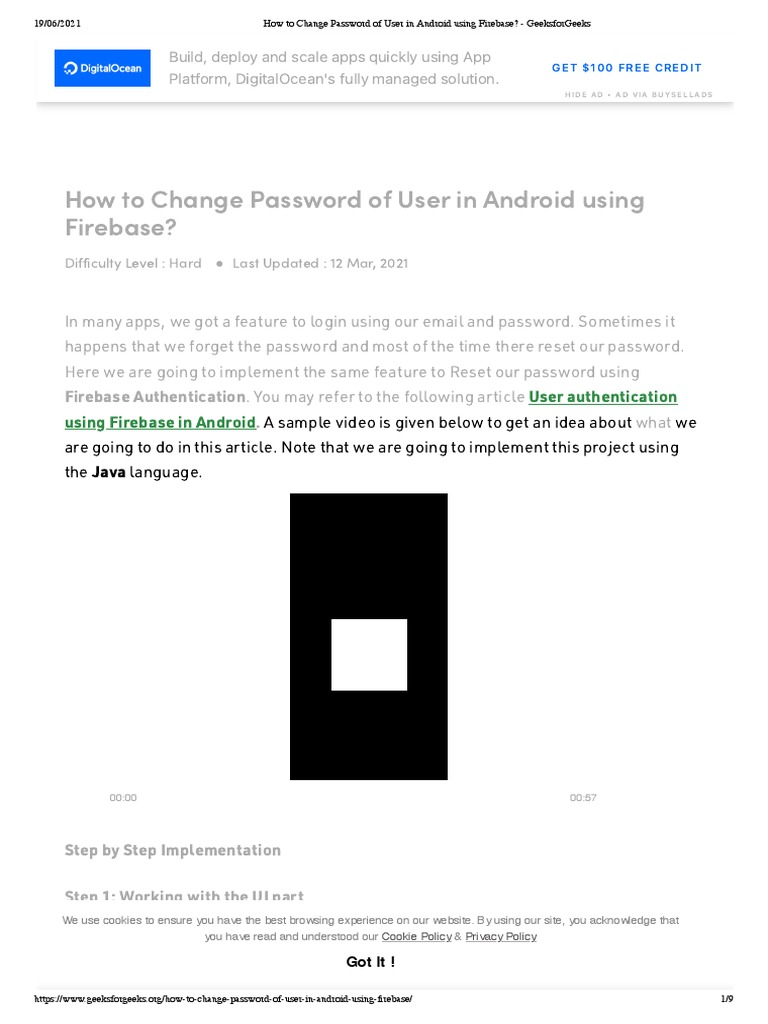 How To Change Password of User in Android Using Firebase? | PDF | Android (Operating System ...