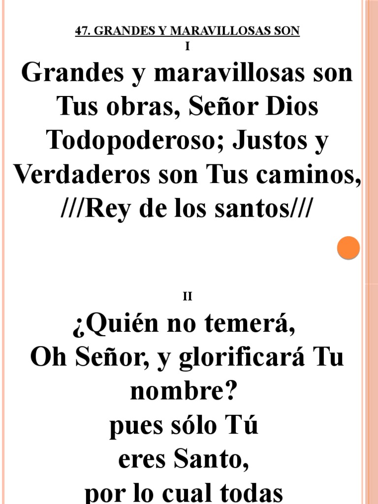 Grandes y Maravillosas Son | PDF